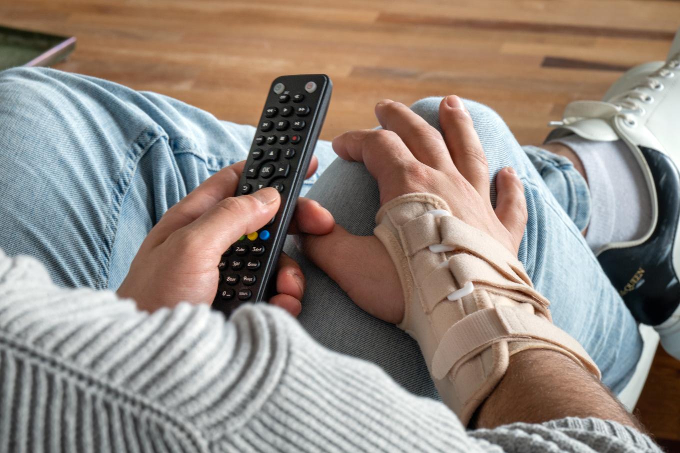 Ondersteun je handen met een spalk of brace